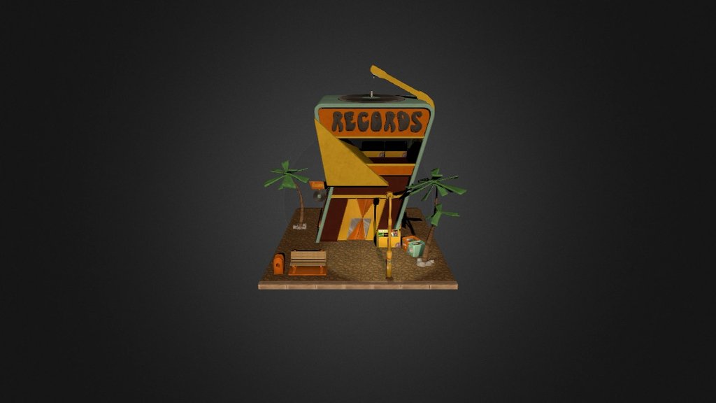 Record Store - 3D model by gacollins [85c6456] - Sketchfab