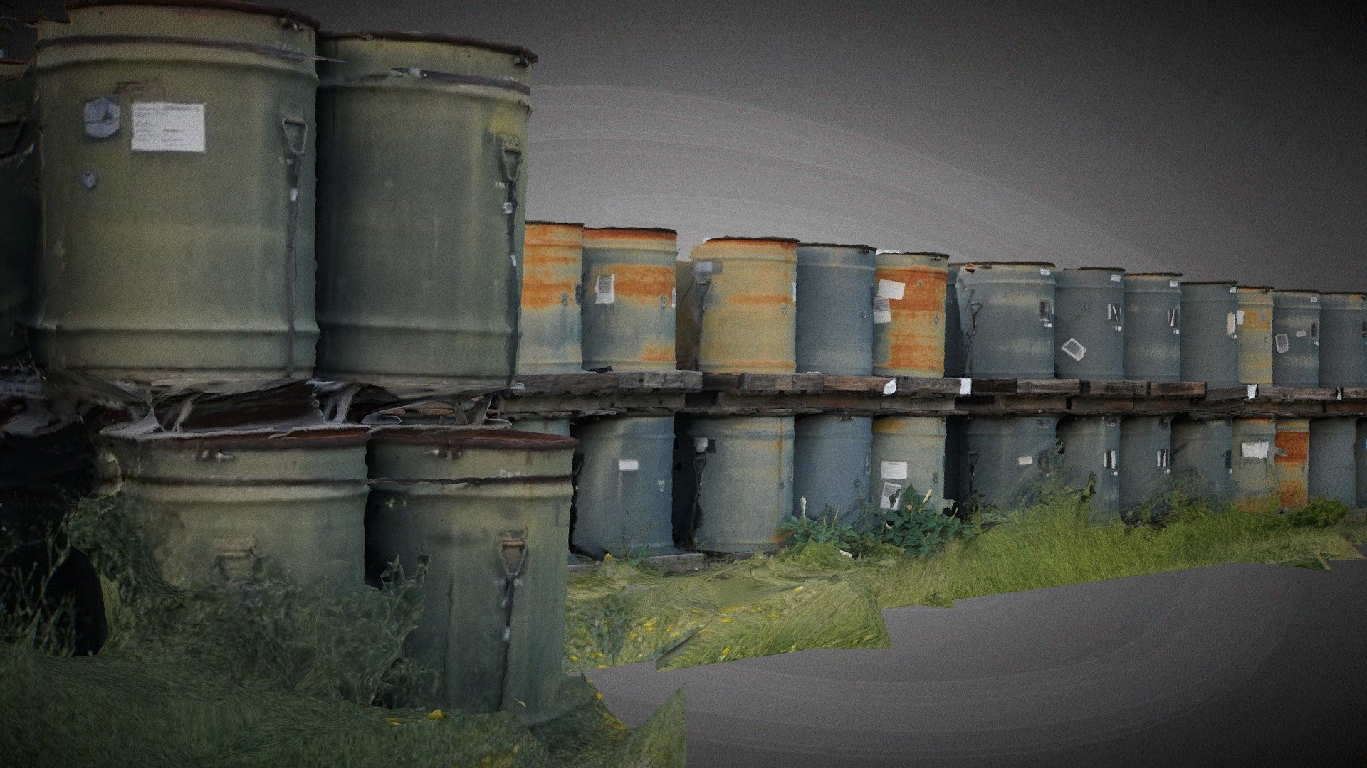 FAT_wall_gbarrels_01_500K_4KT - 3D model by REALTRA [85c7acf] - Sketchfab