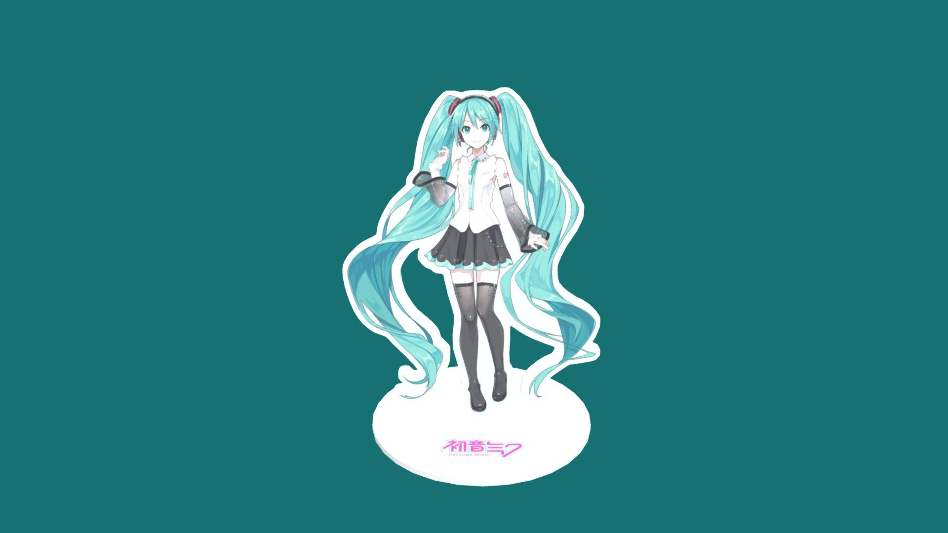 Vocaloid Hatsune Miku NT Acrylic Stand - 3D model by usamaru1230 ...