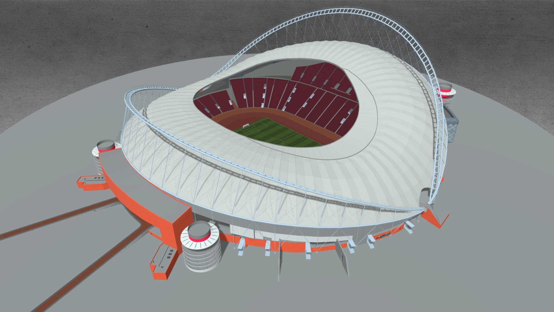 Khalifa International Stadium Qatar 3d Model - 3D model by nuralam018 ...