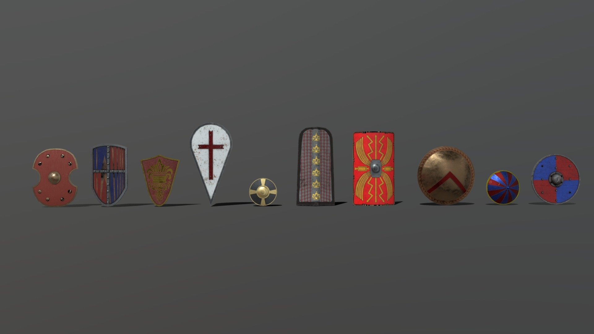 10 Shields - Download Free 3D model by Gintoki1234 [85cd381] - Sketchfab
