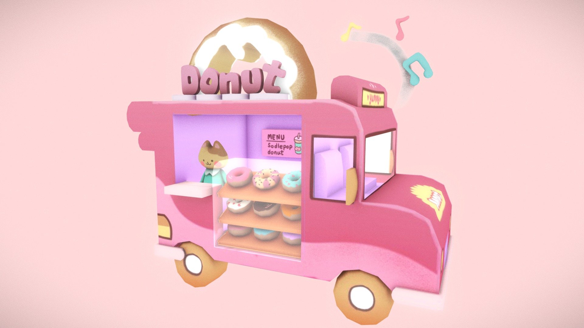 Donut Shop!! - 3D model by salmonclosebeta [85cdc32] - Sketchfab