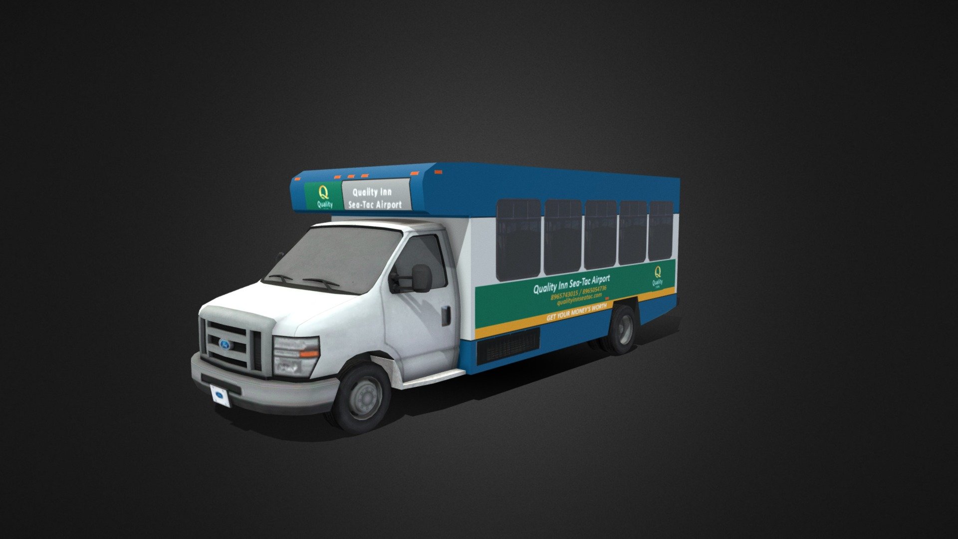 Shuttle Bus - Quality Inn SeaTac - 3D model by Checo Mx. (@checomx ...