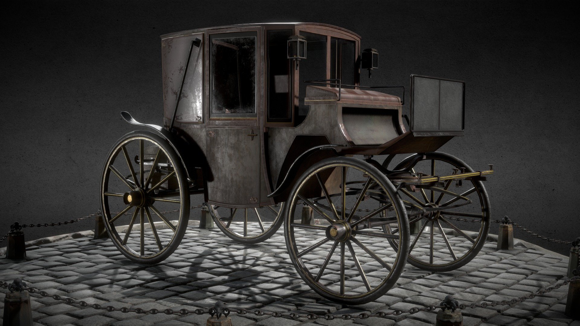 Brougham Carriage - Game Ready 3D Model - Buy Royalty Free 3D model by ...