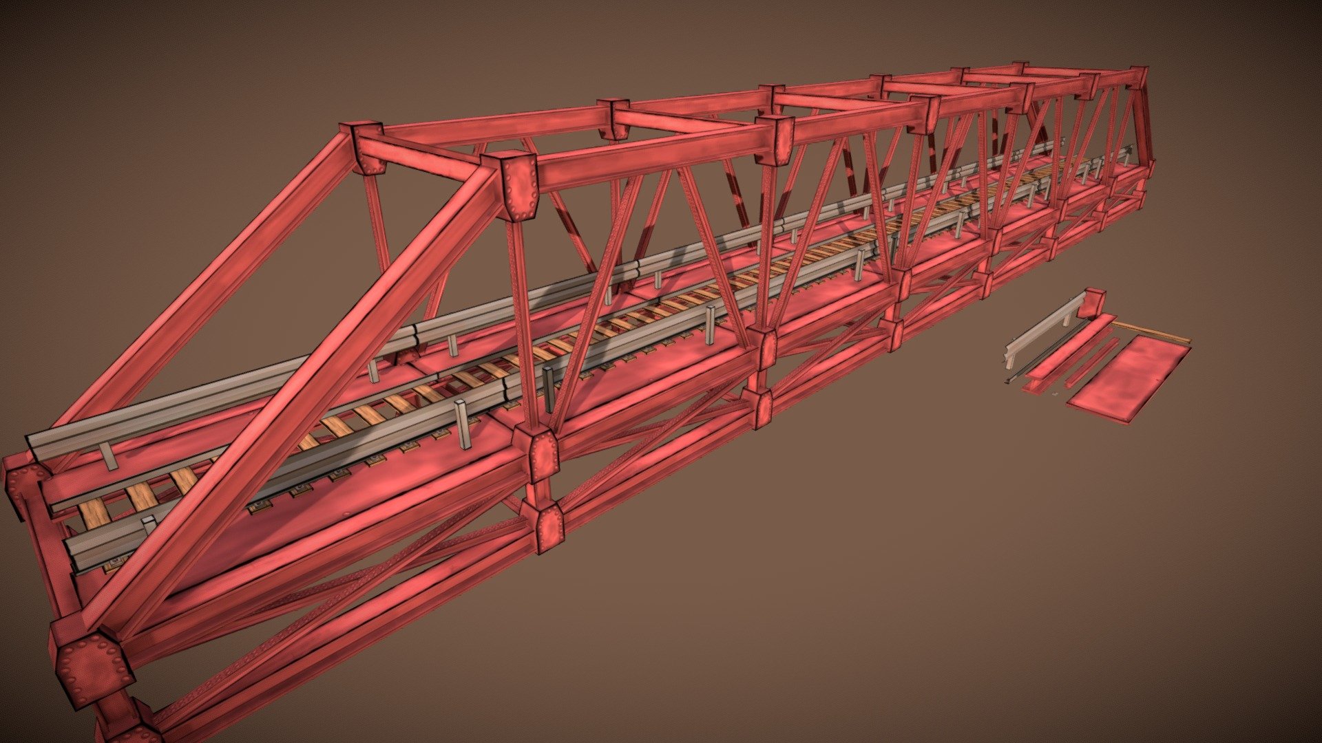 Modular Comic Style Bridge w/ Assets - Download Free 3D model by Toni ...