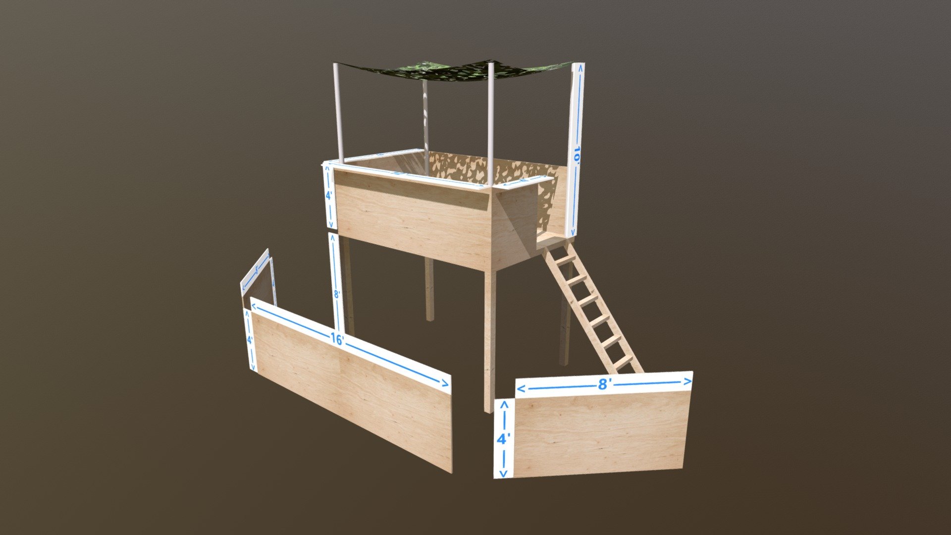 Airsoft structure 1st pass - 3D model by 33Arrow33 [85d5f49] - Sketchfab