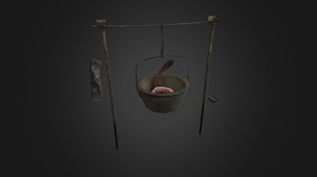 Fireplace Cooking Pot - 3D model by Vikey3Dlancer [85d6cf2] - Sketchfab
