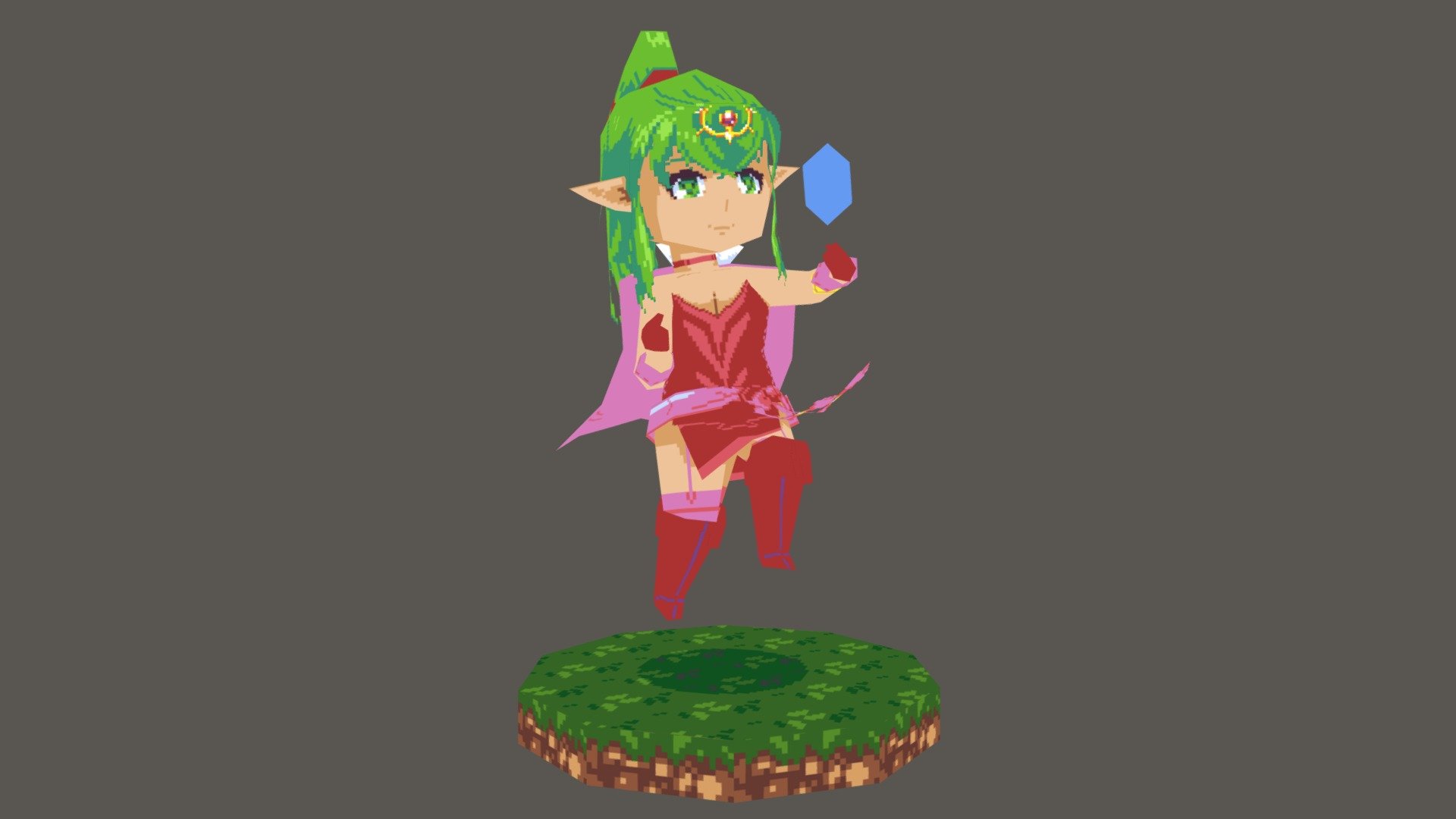 Tiki - Lowpoly Pixelart - 3D model by Lyud (@LyudS) [85d7398] - Sketchfab