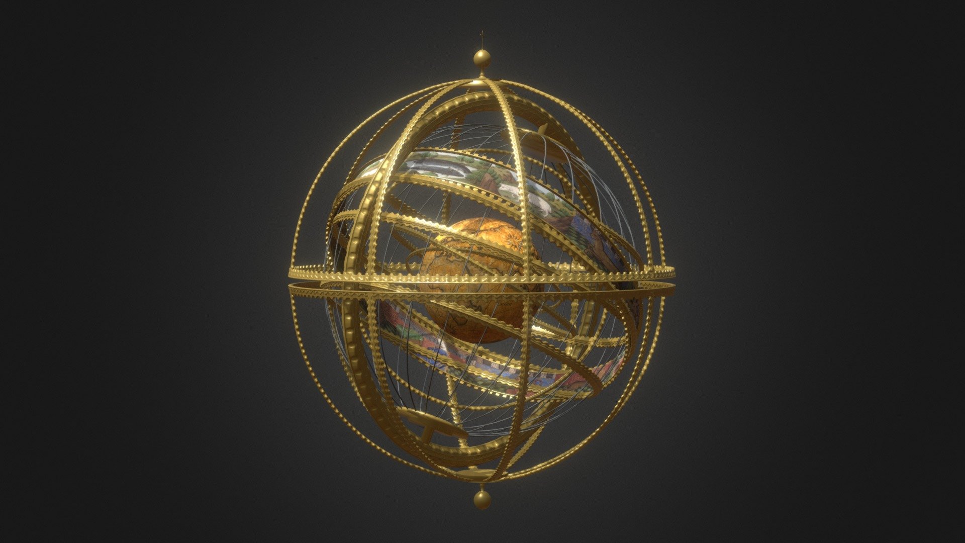Sfera Armillare - 3D model by Villa Rendano (@Villa_Rendano) [85d8f82 ...