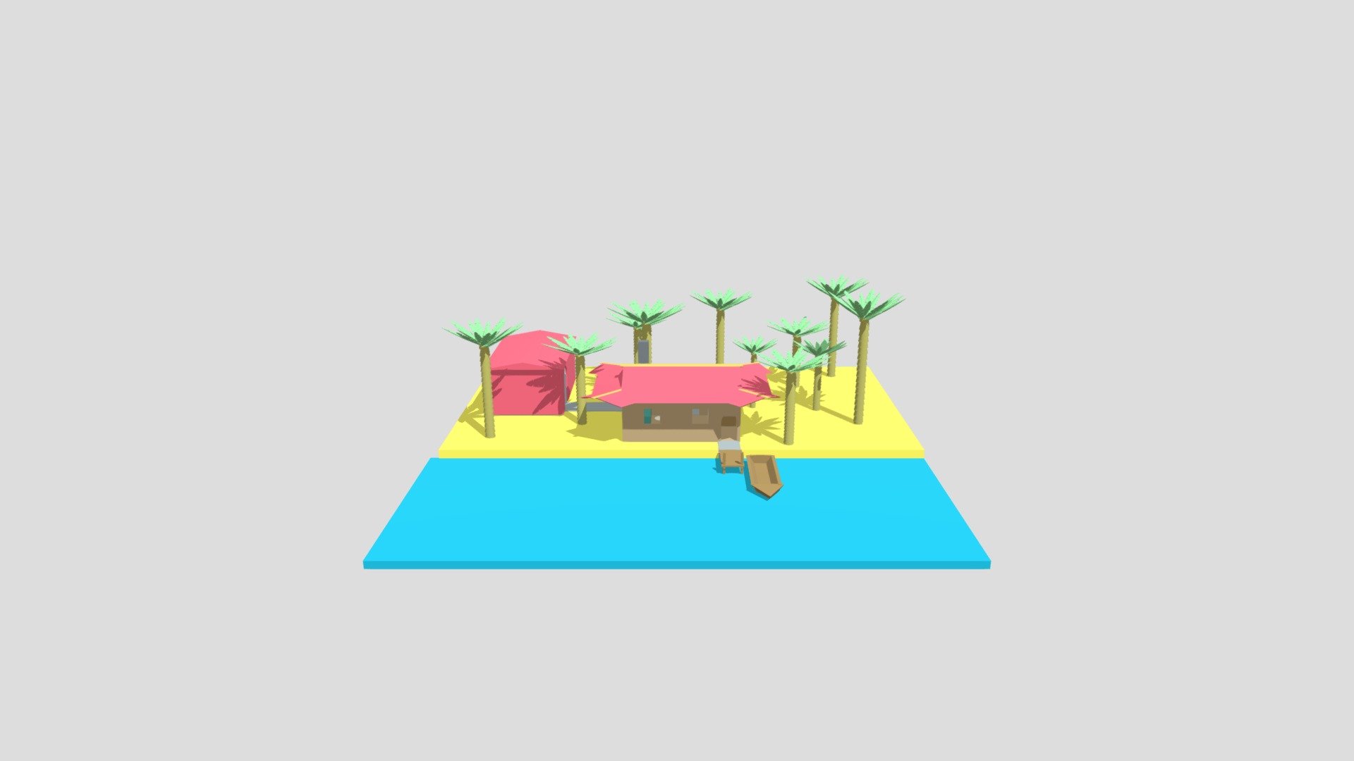 Beach House - 3D model by delaunec [85d9d0a] - Sketchfab