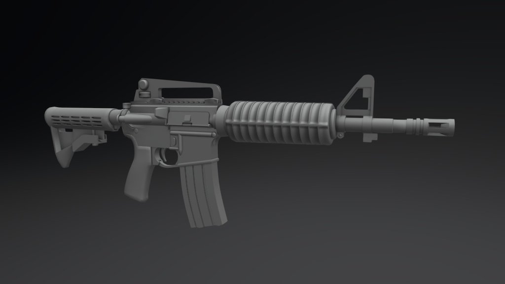 Low Poly AR-15 - 3D model by Kluster [85da046] - Sketchfab