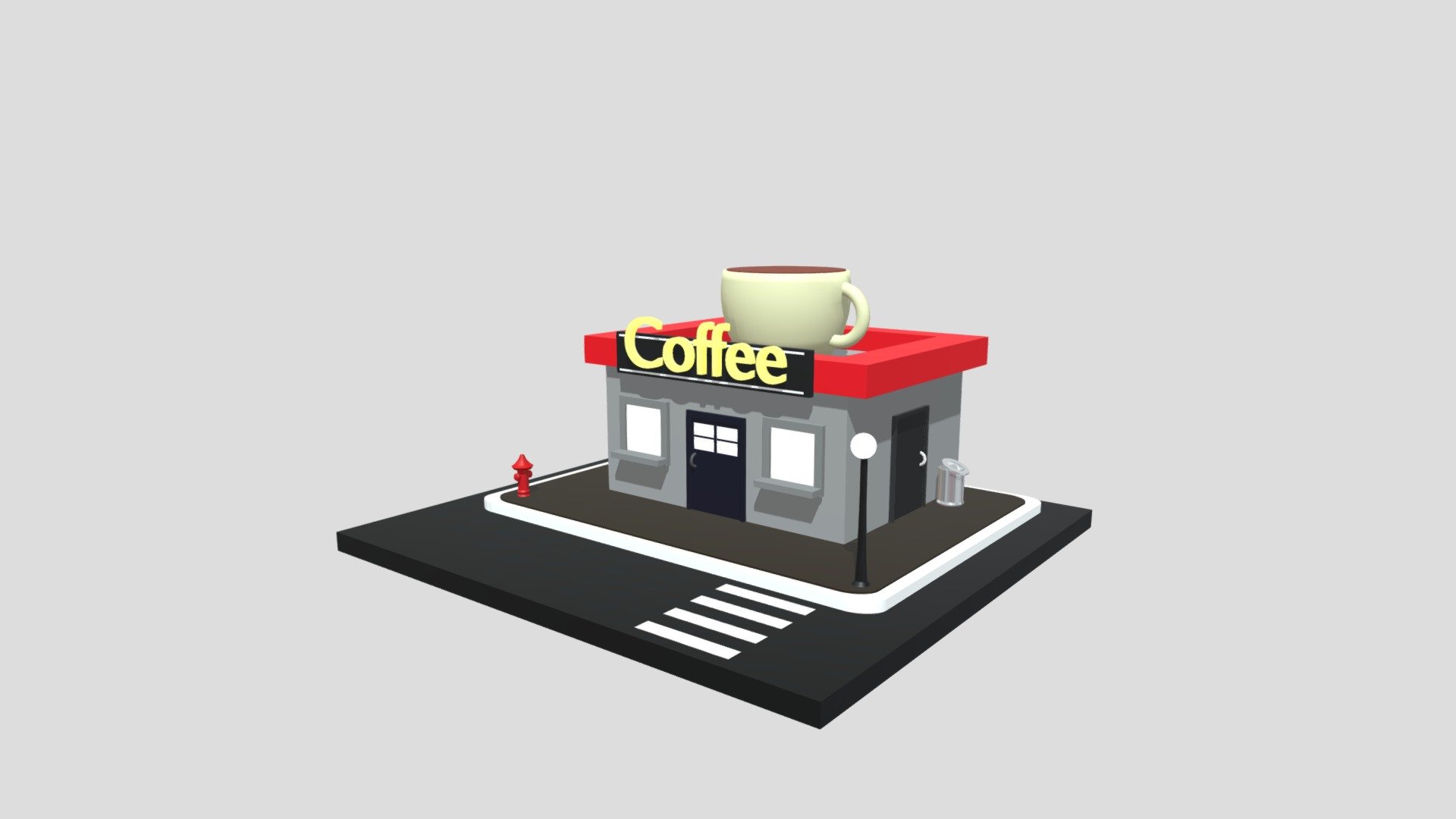 Cafe - Download Free 3D model by codershoxruh [85da4c0] - Sketchfab