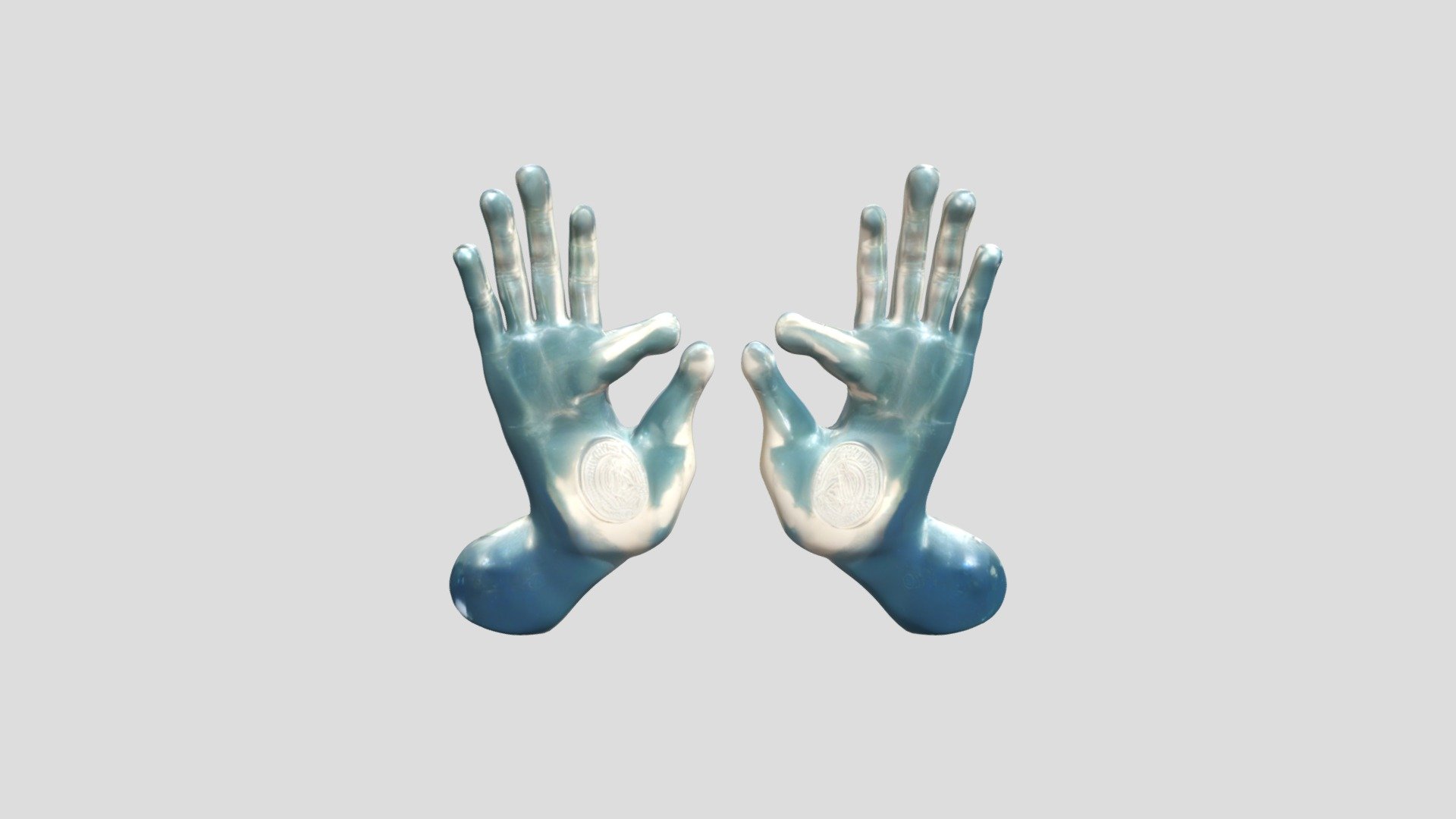 metallic robot hand making Dual Mudras - 3D model by ecemozturk2017 ...
