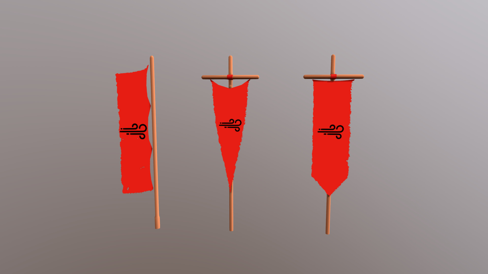 Vertical Flags - 3D model by JamieFish [85e18f9] - Sketchfab