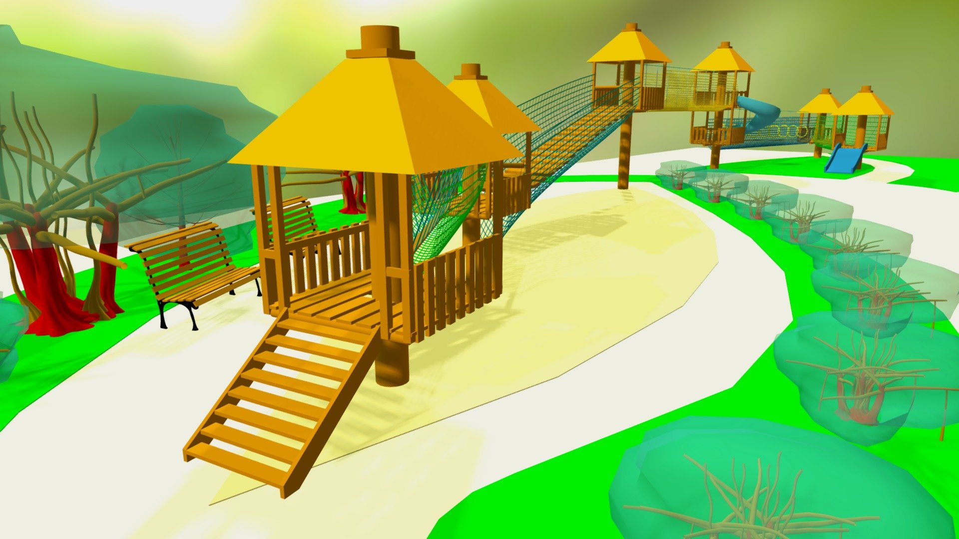 rope park Version 3 - 3D model by irynaeksaeva (@irinagurzhiy) [85e2b57 ...