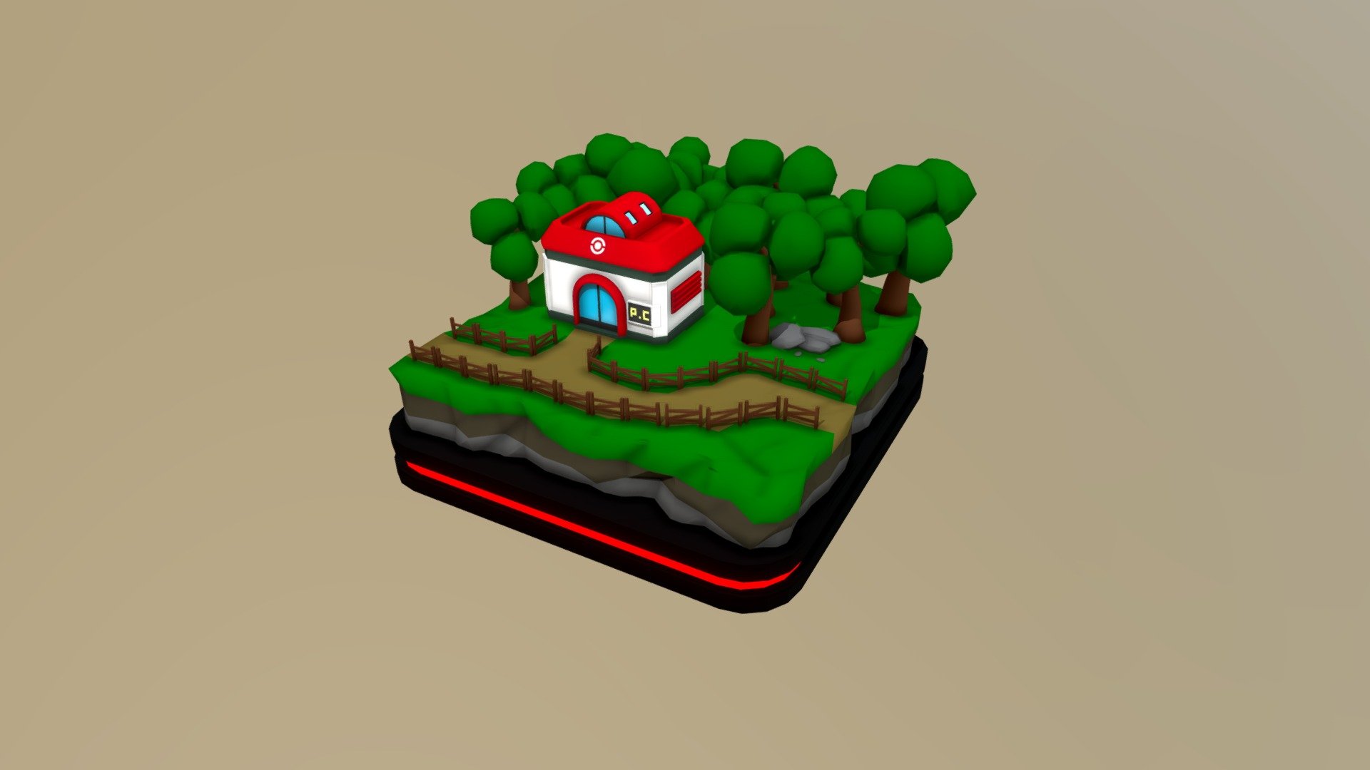 PokeCenter - 3D model by Henrique Godoy (@rickxd) [85e3be0] - Sketchfab