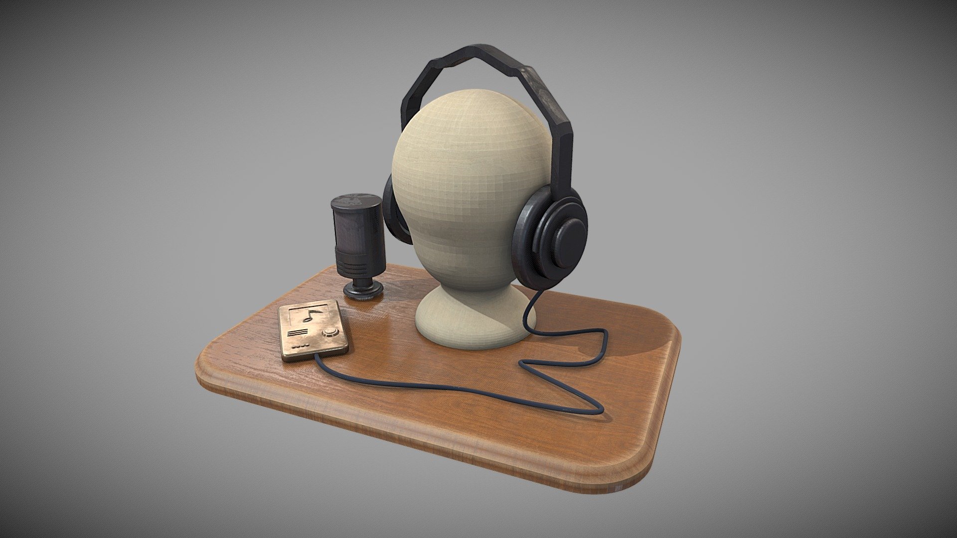 Headphone with music player - Download Free 3D model by Fumiya Funatsu ...