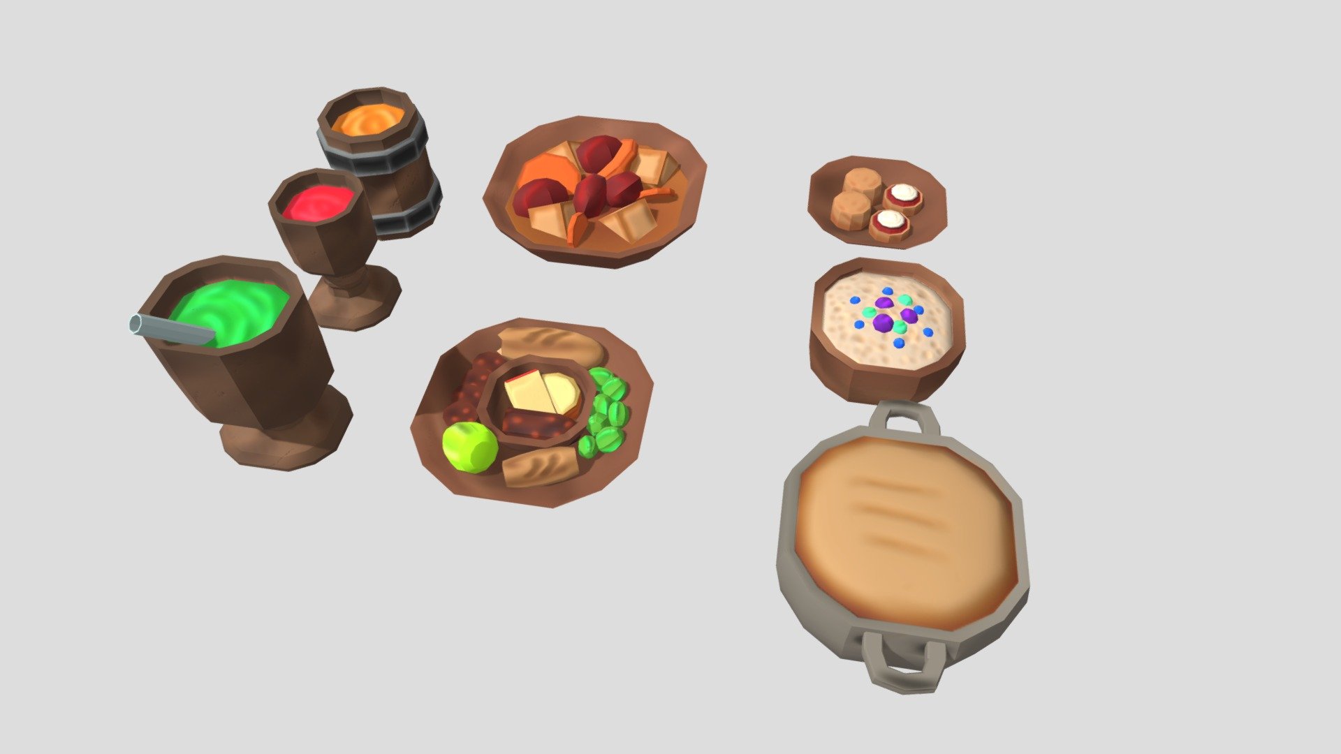 Drunks & Dragons Food Asset Models - 3D model by NatalieJ.Williams ...