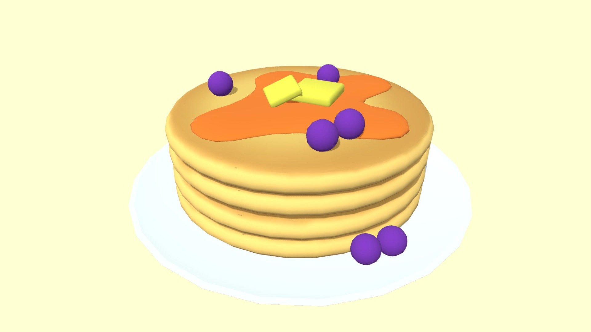 Pancake Stack - Download Free 3D model by Cas_Models [85eae11] - Sketchfab