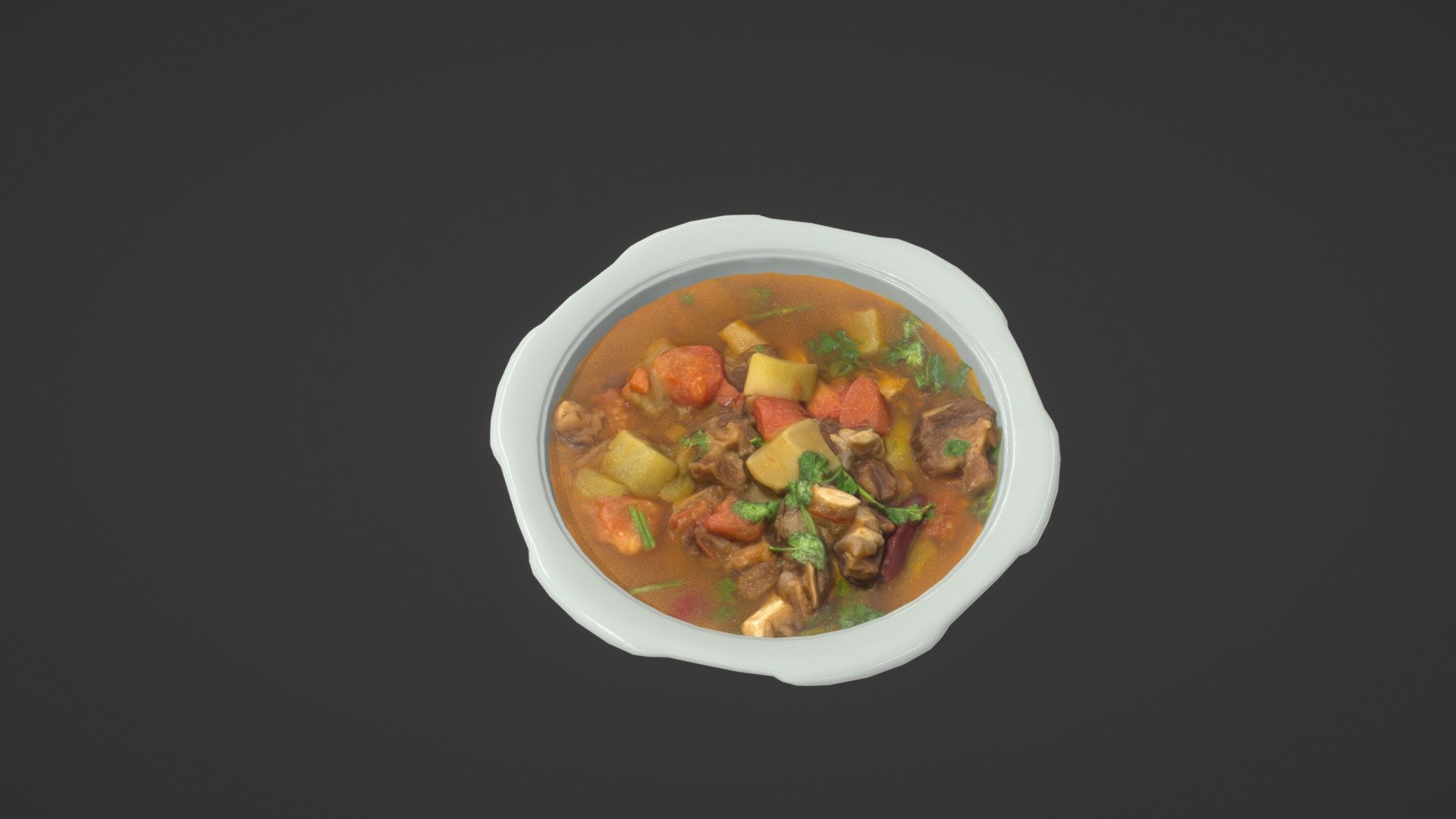 Persimmon, Radish and Beef Stew - 3D model by SibeYu [85ed300] - Sketchfab