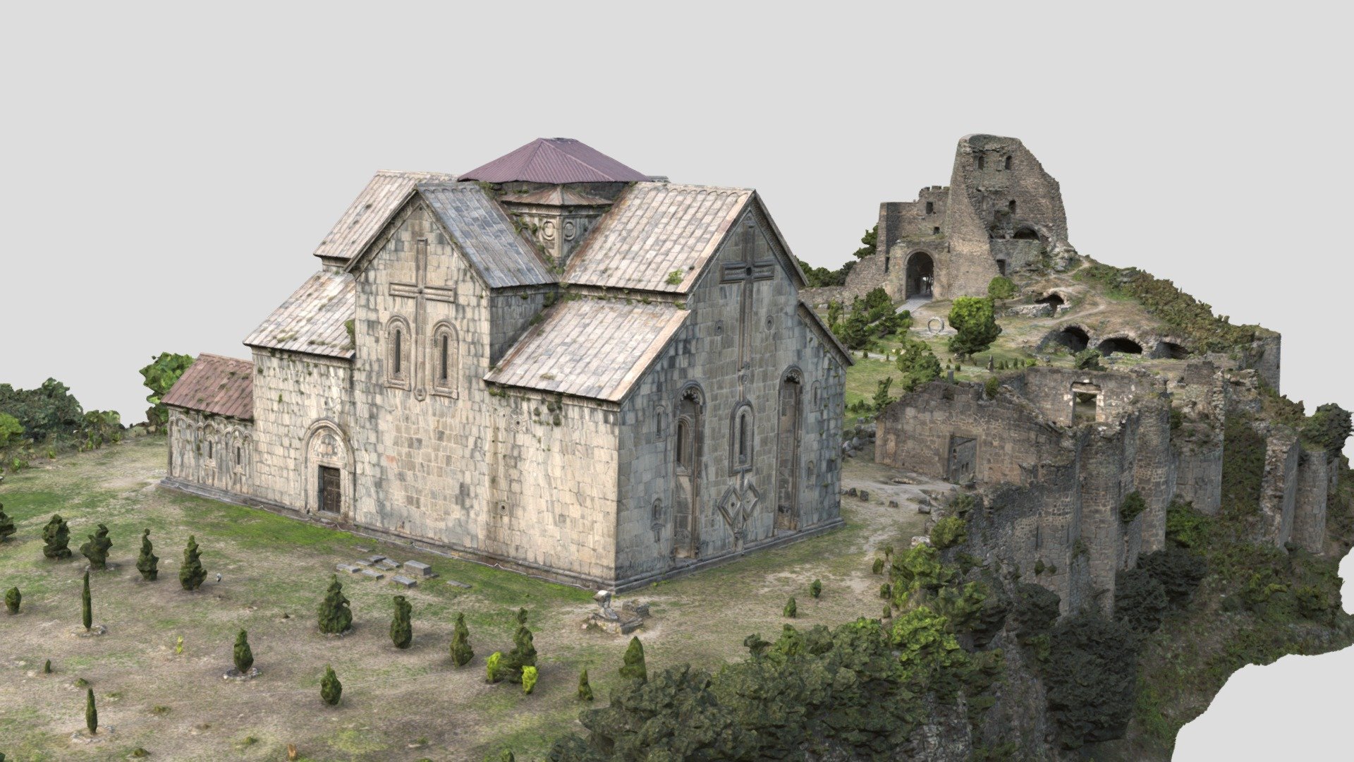 Akhtala Monastery Fortress scan - 3D model by adrianovalentini (@adrianocanotto) [85ef6fb ...