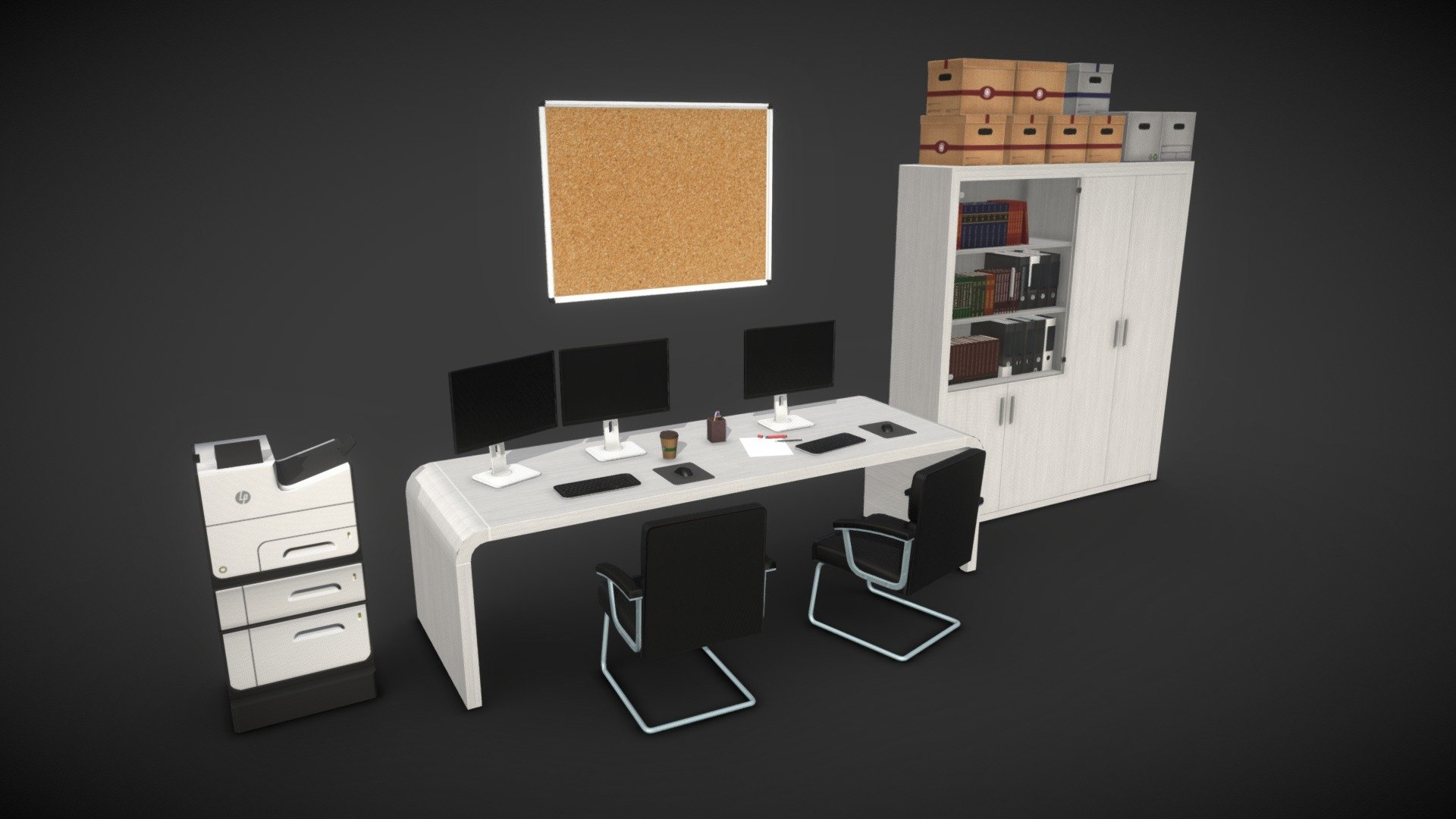 office assets for ue4 and unity - Buy Royalty Free 3D model by Samad ...