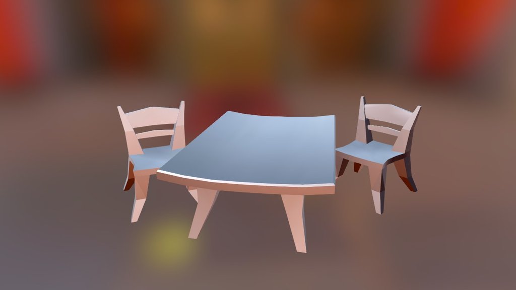 Table and chairs - 3D model by lewa [85f766d] - Sketchfab