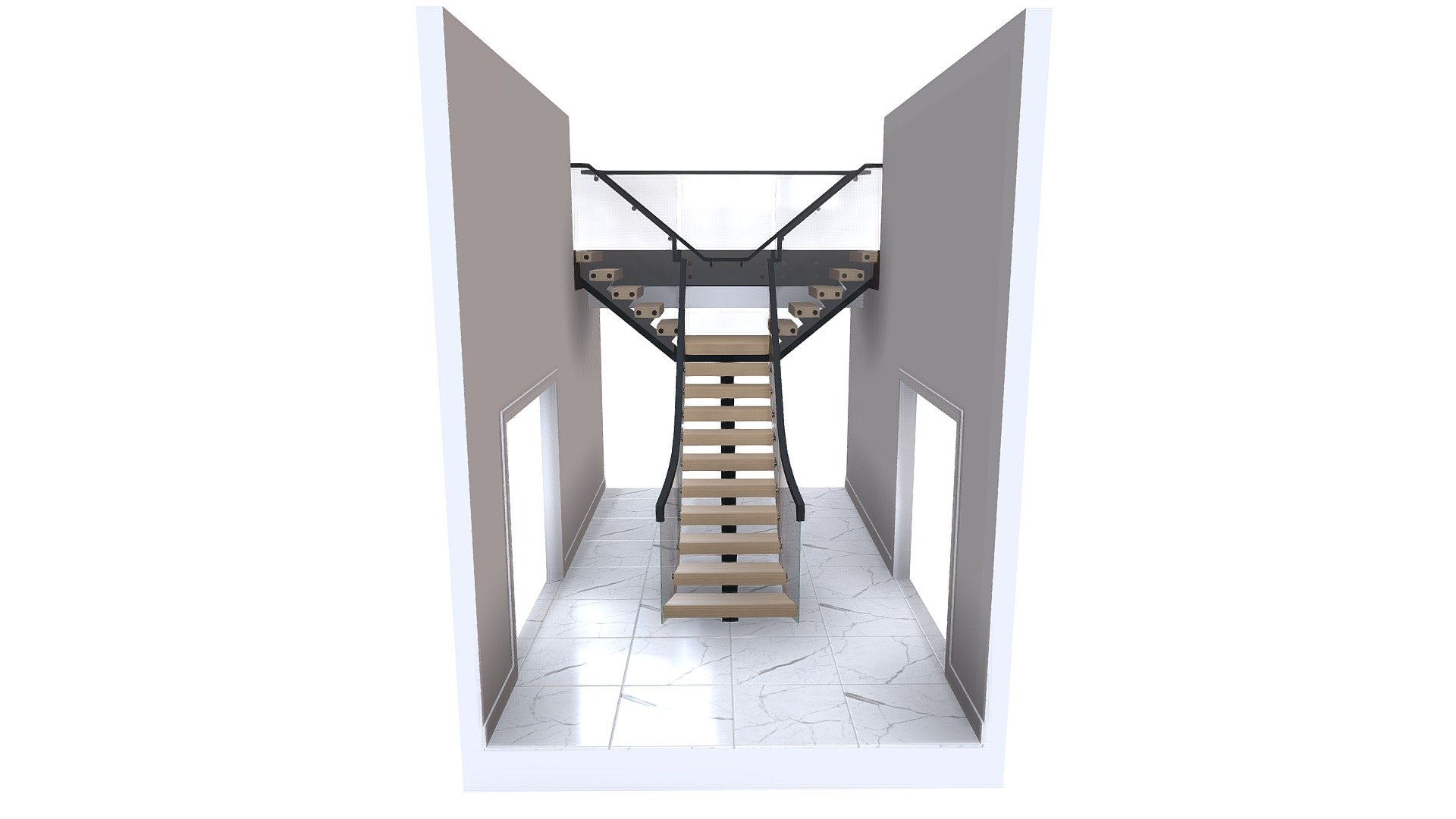 T-Shaped Staircase - 3D model by Nat Schofield (@natschofield) [85f86ed ...