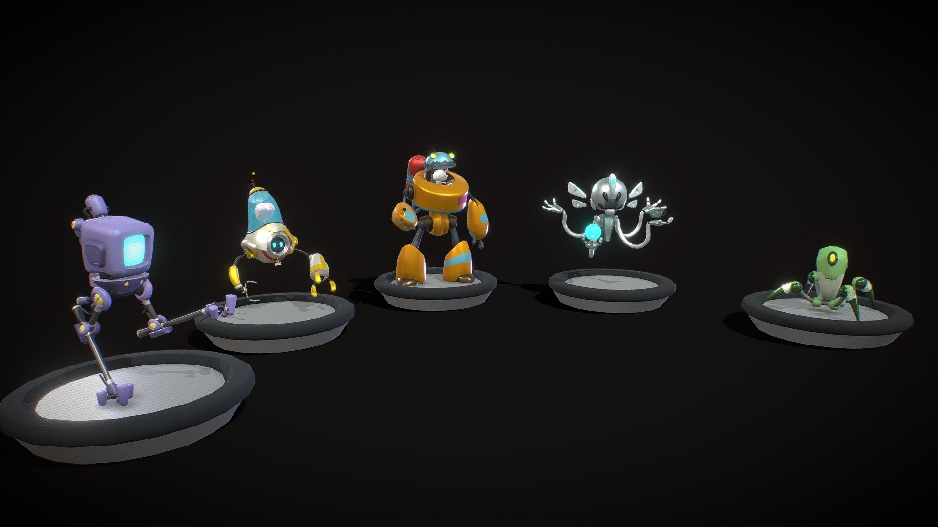 Colour Drafts Robots - 3D model by murlochek [85fec49] - Sketchfab