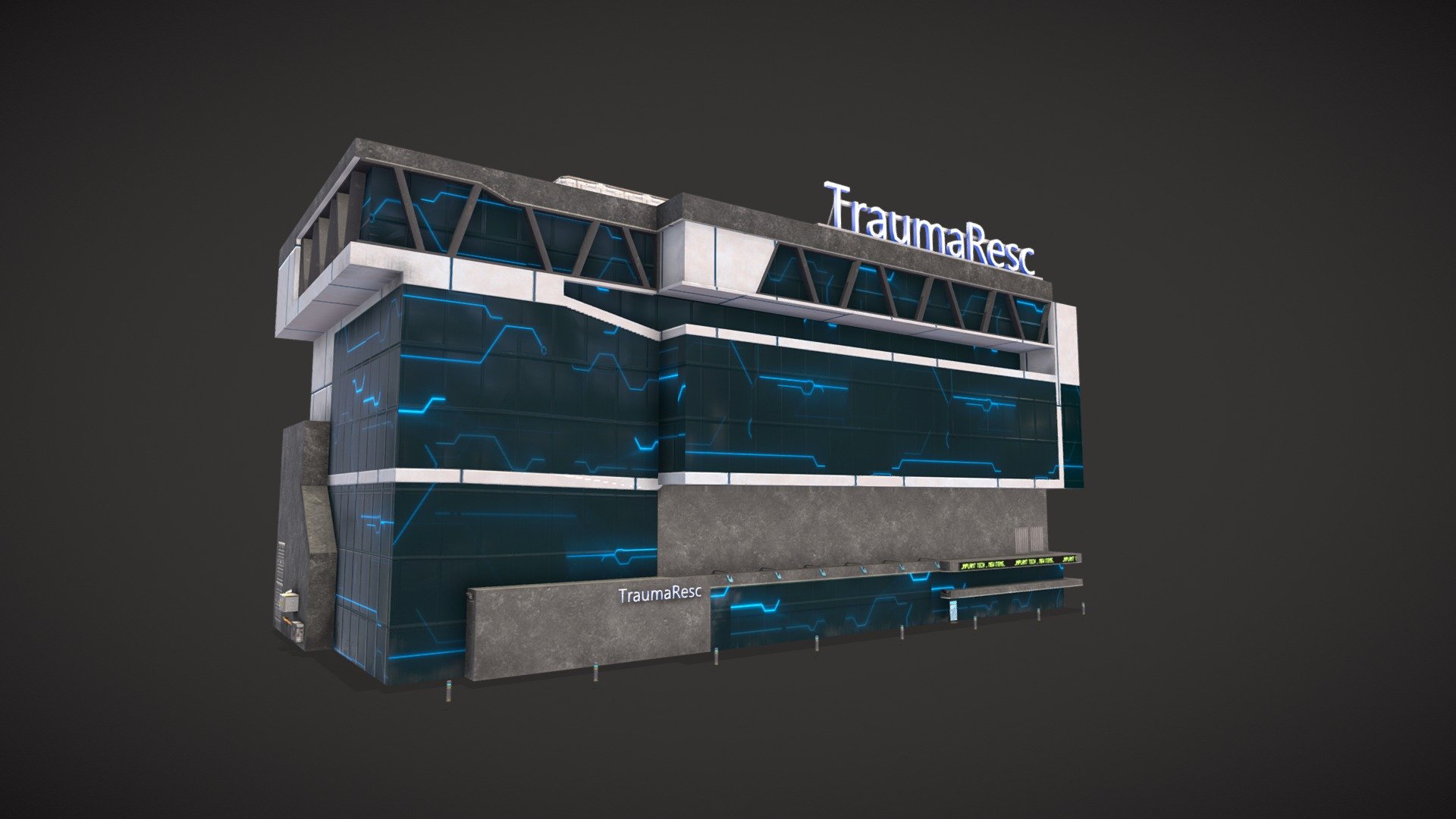 Cyberpunk hospital - 3D model by Tanya (@tanya_cg) [8603a0a] - Sketchfab