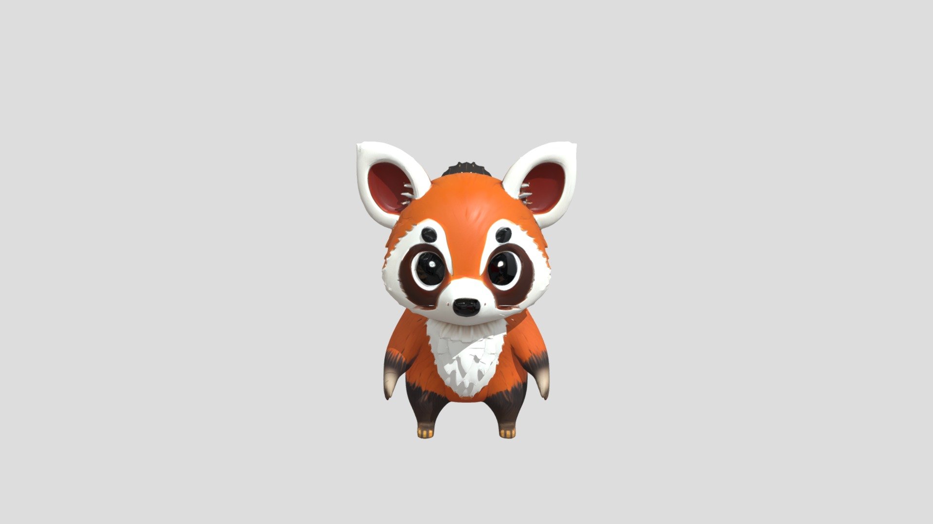 Cute cartoon red panda - 3D model by danmeam [86079aa] - Sketchfab