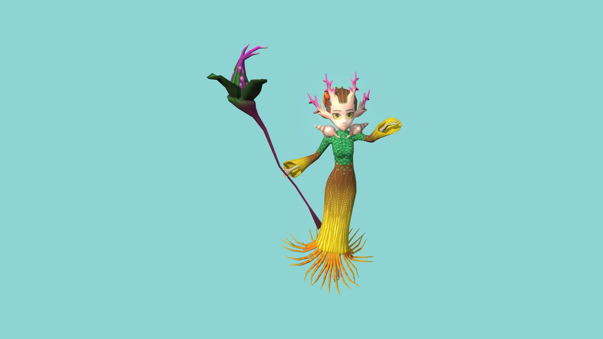 Coral reef Dryade - 3D model by Melcador [860e13f] - Sketchfab