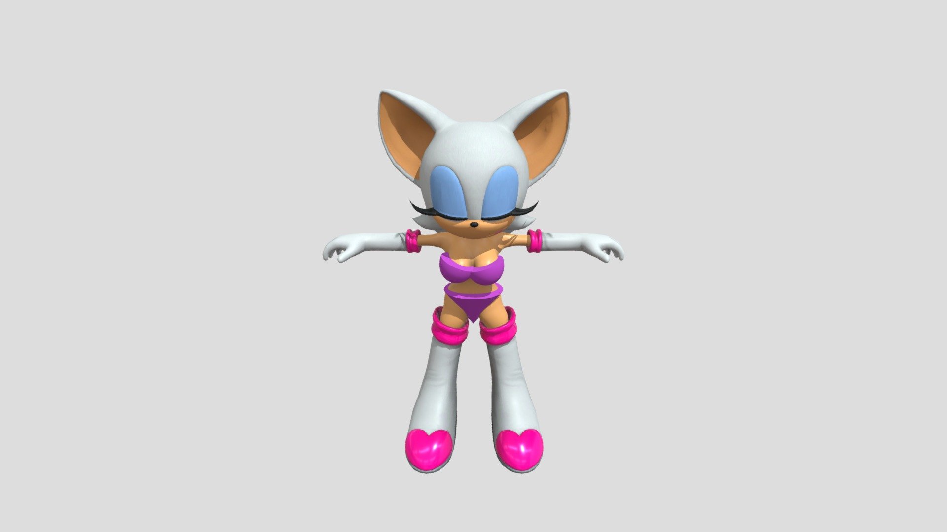 Rouge beach skin 2 - Sonic Brawl 3D - Download Free 3D model by ...