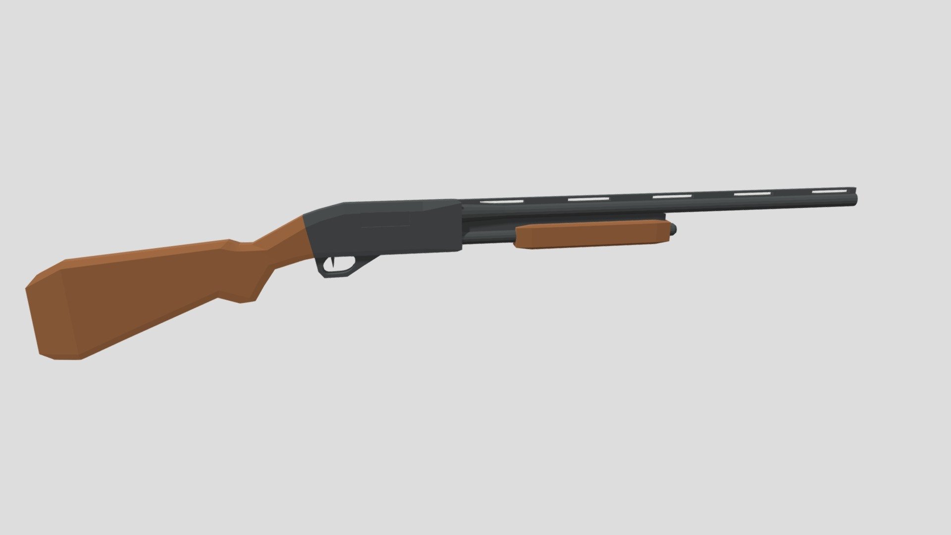 Pump Shotgun Low Poly - 3D model by robert-c [8611f6c] - Sketchfab