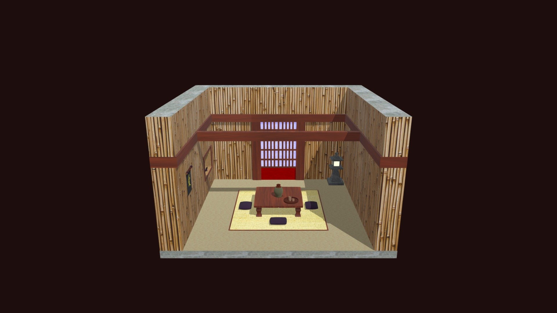 Japanese Room - 3D model by CesarSantandrea [861330f] - Sketchfab