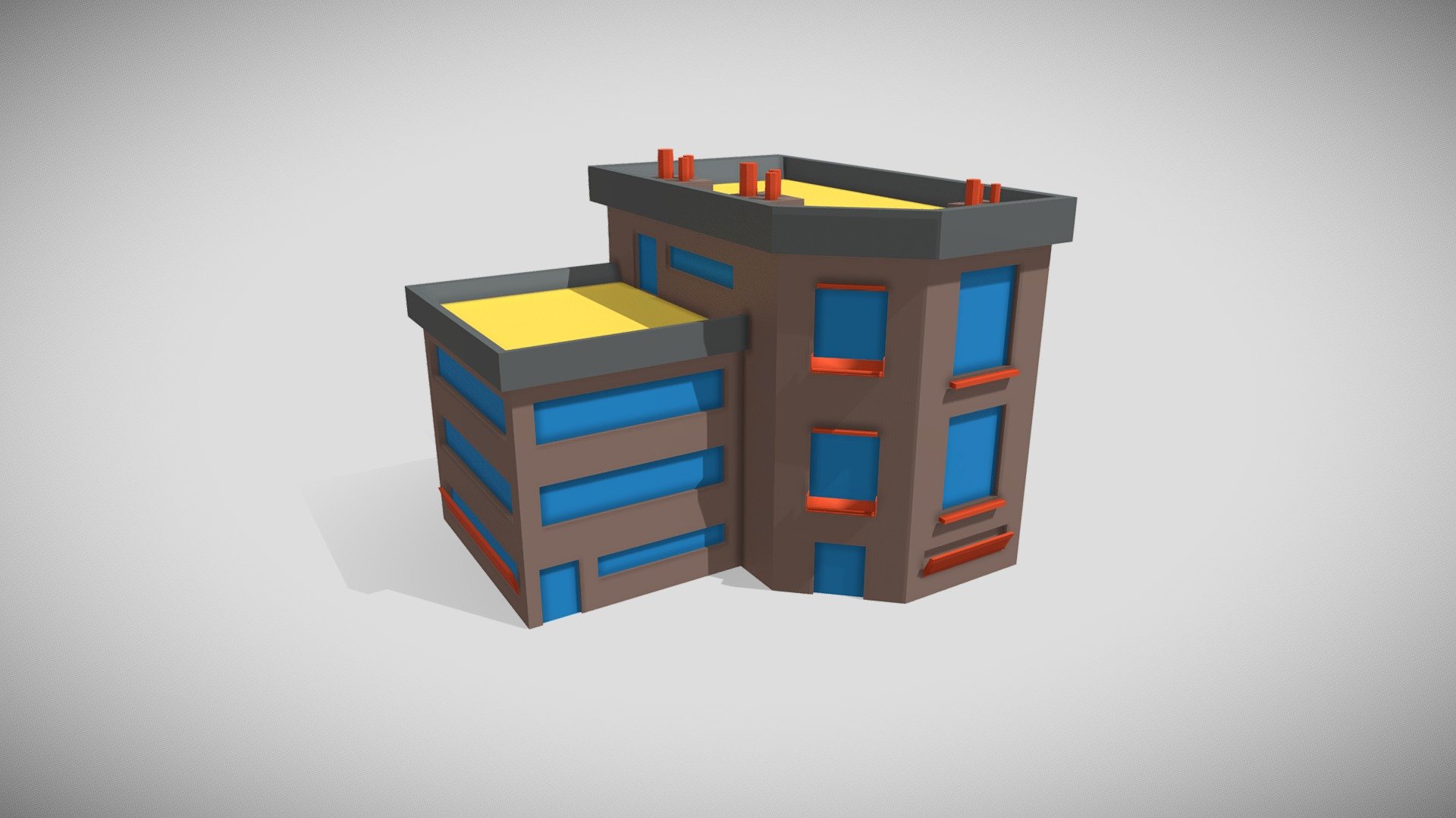Low Poly Residential Building - Buy Royalty Free 3D model by ...
