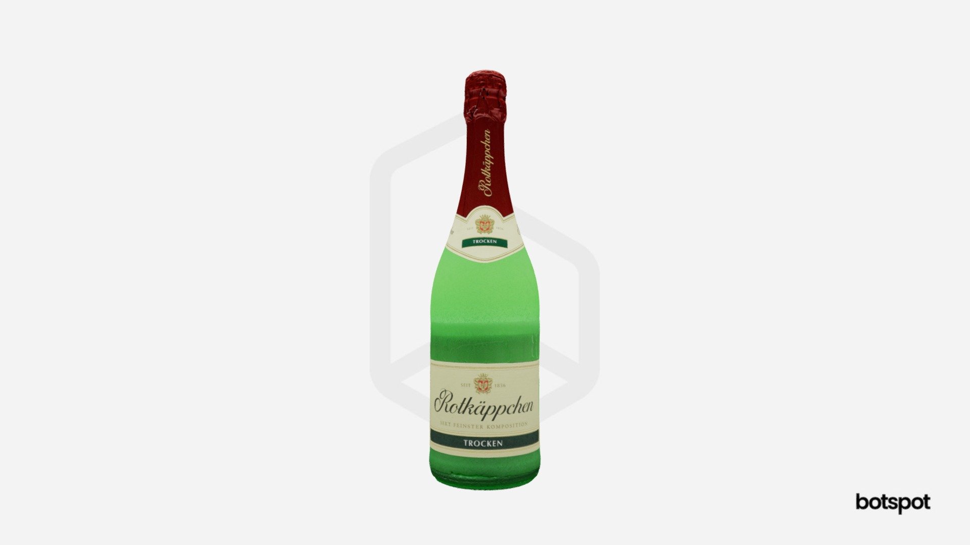 Rotkäppchen wine bottle - 3D model by botspot (@botspot3d) [86185dd ...