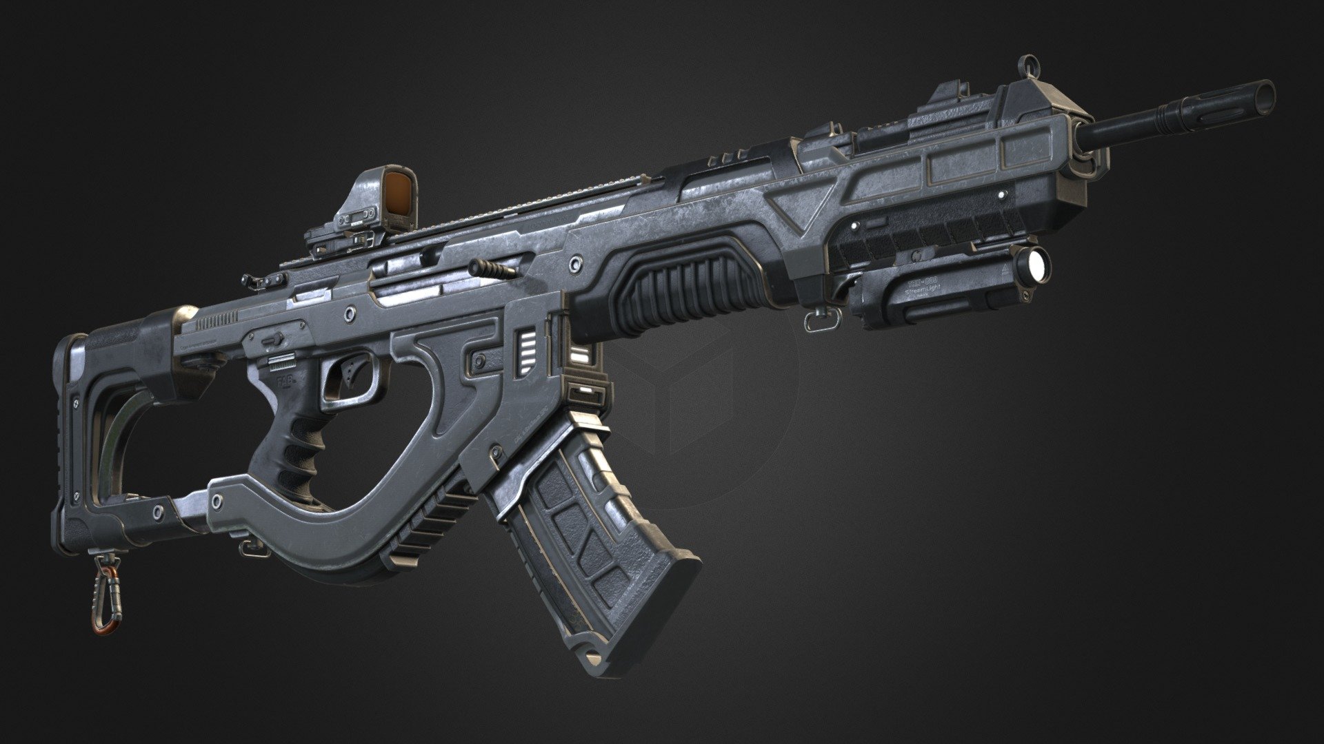 Sci-fi Weapon | Firearm | Game Ready - Download Free 3D model by by__Rx [861a20e] - Sketchfab