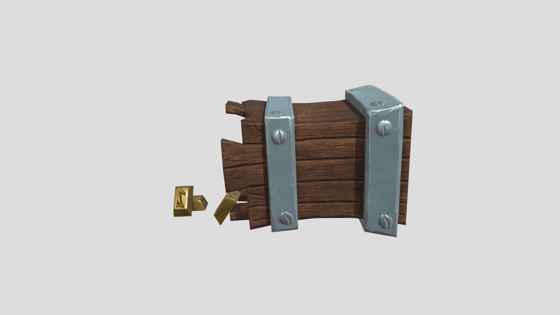 Stylized Gold Bar - Download Free 3D model by Hao Chun Chao ...