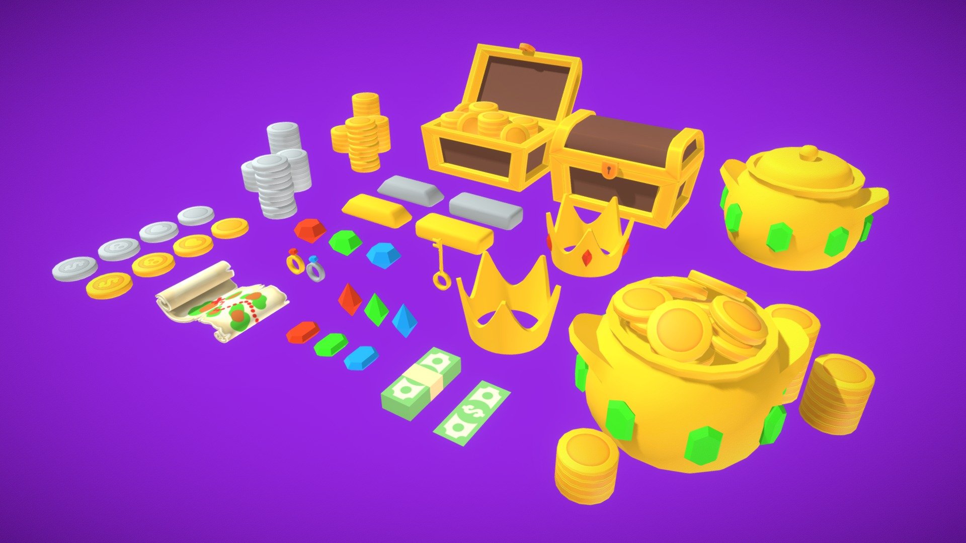 Treasure Pack - 3D model by kkemalsayli [8623896] - Sketchfab