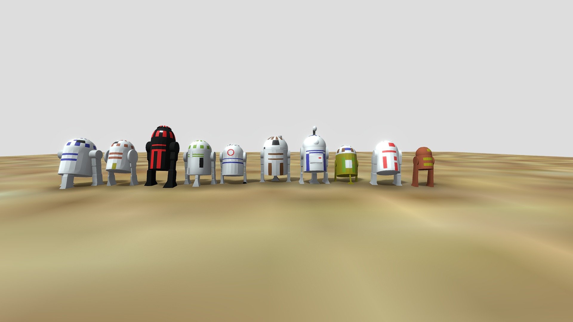 R2 Lineup - Download Free 3D model by christrom [8623b15] - Sketchfab