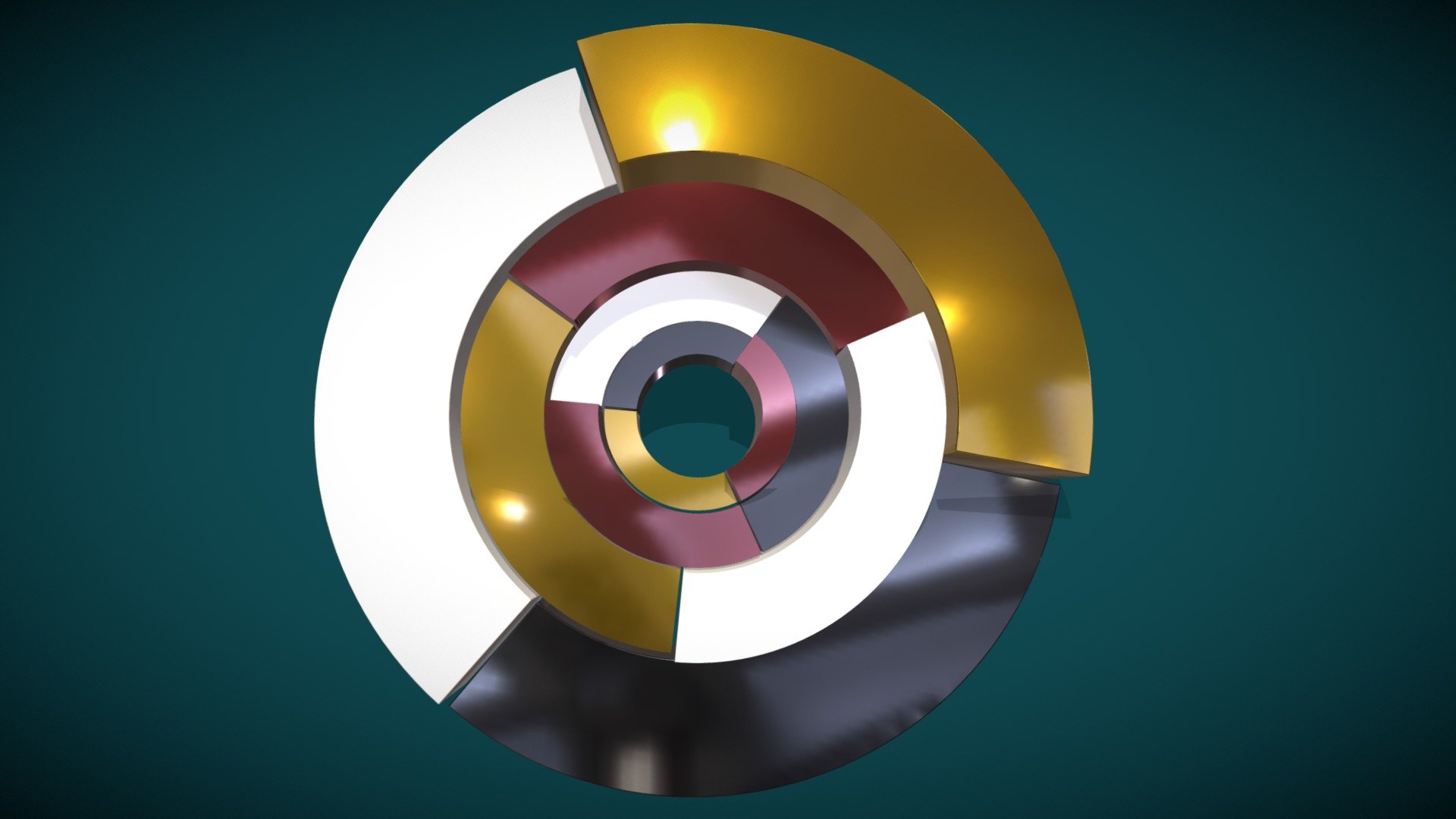 Retro Art Rings - 3D model by smice [862496c] - Sketchfab