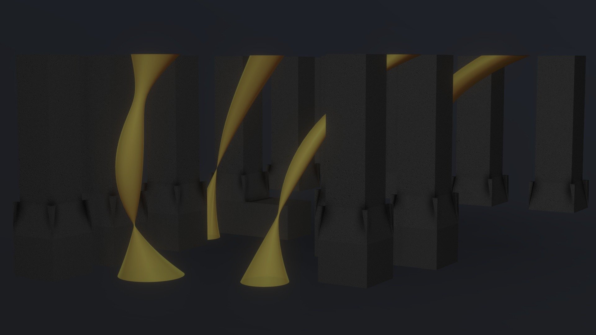 Twisted Columns - 3D model by belindatran [8629519] - Sketchfab