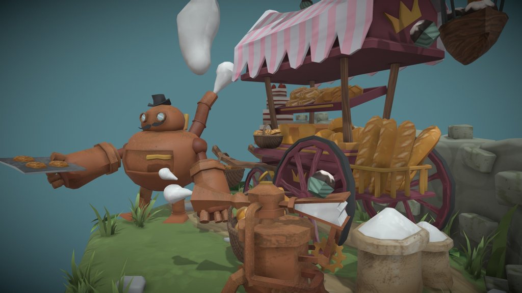 Bazzar - DAE Game Art inspiration - A 3D model collection by Huyen Dieu ...