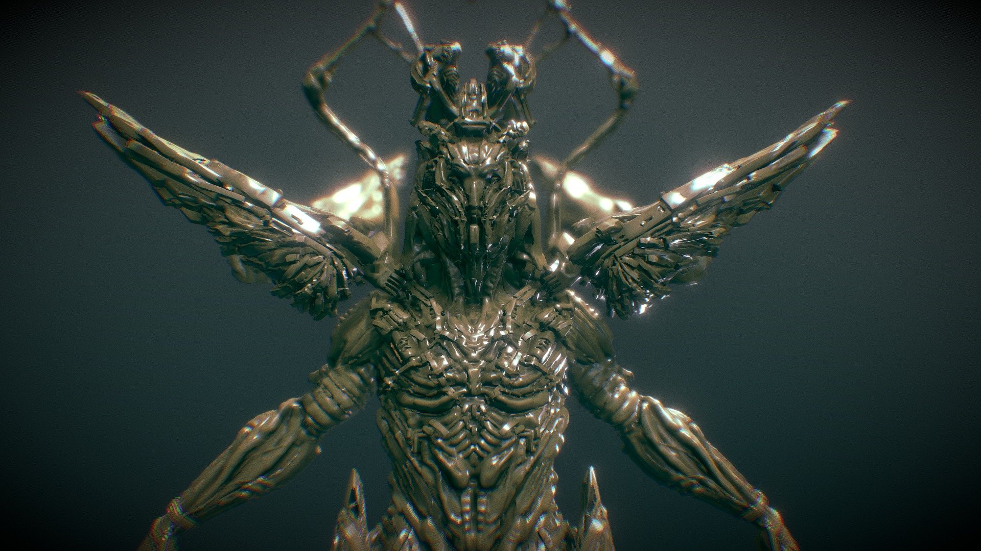 Mech Angel 3D Coat concept design - Buy Royalty Free 3D model by ...