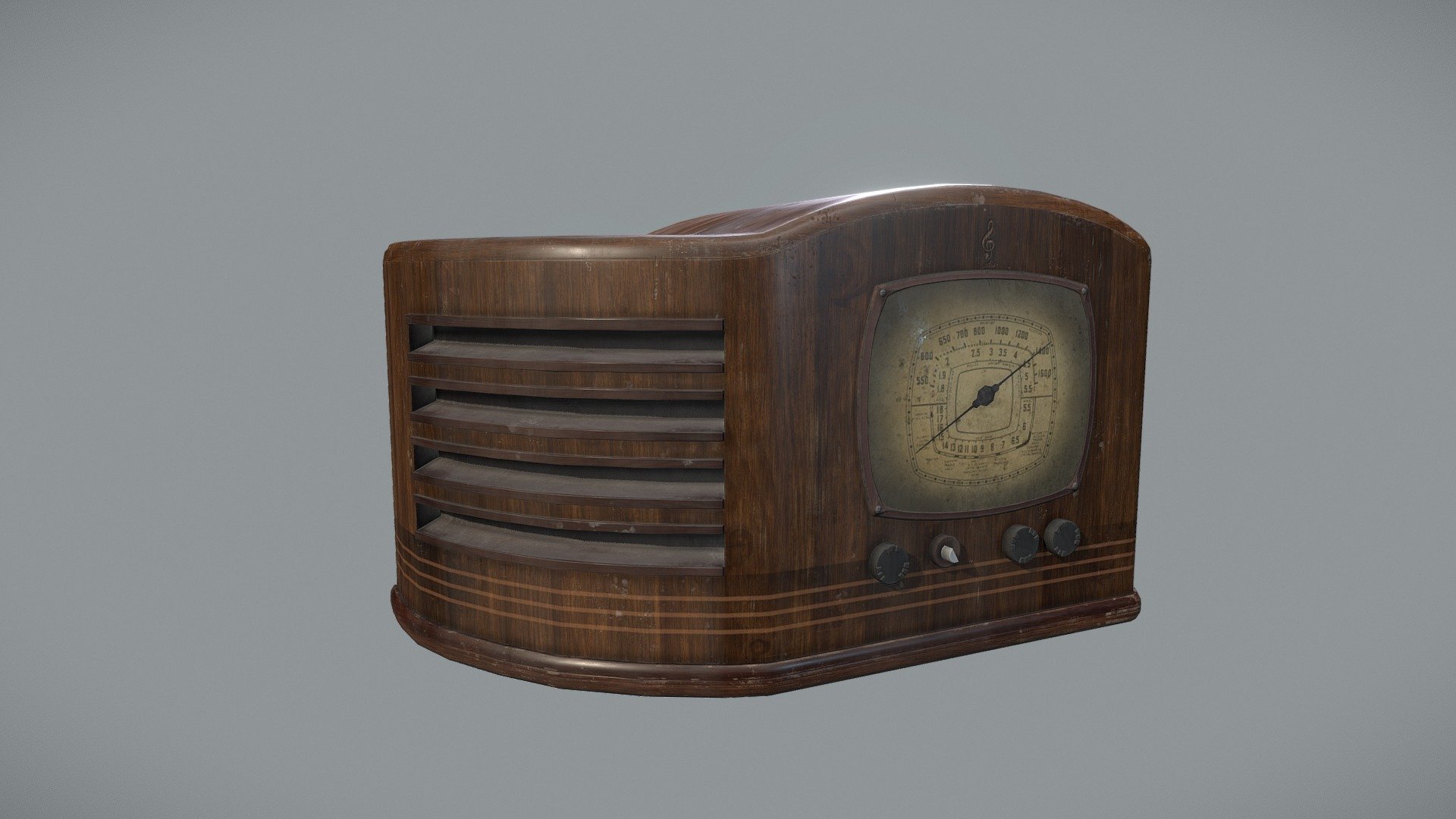 Retro Radio (rework of old model) - 3D model by alannalb [862e535 ...