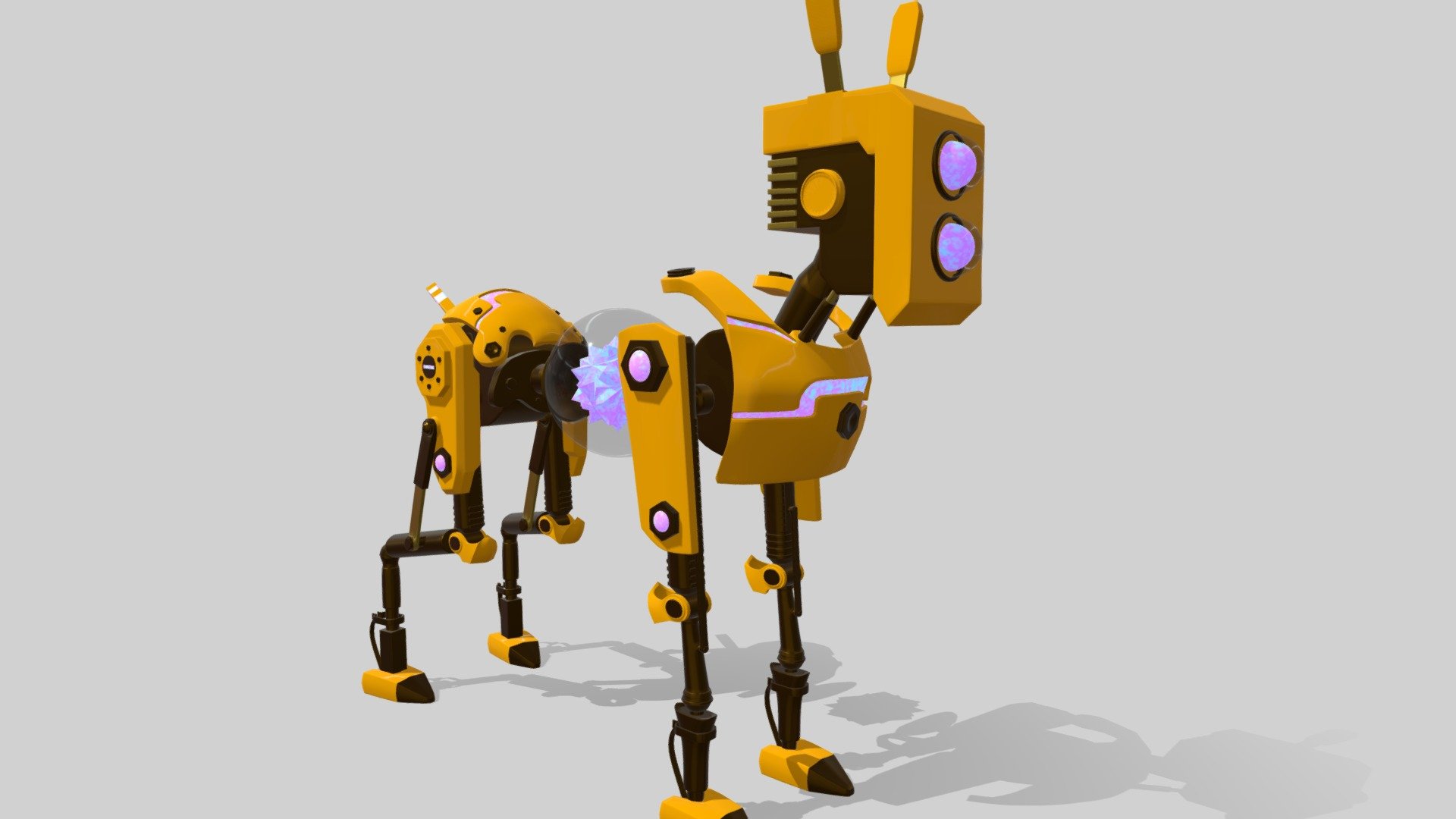 Robotic dog - 3D model by notpipa [862f904] - Sketchfab