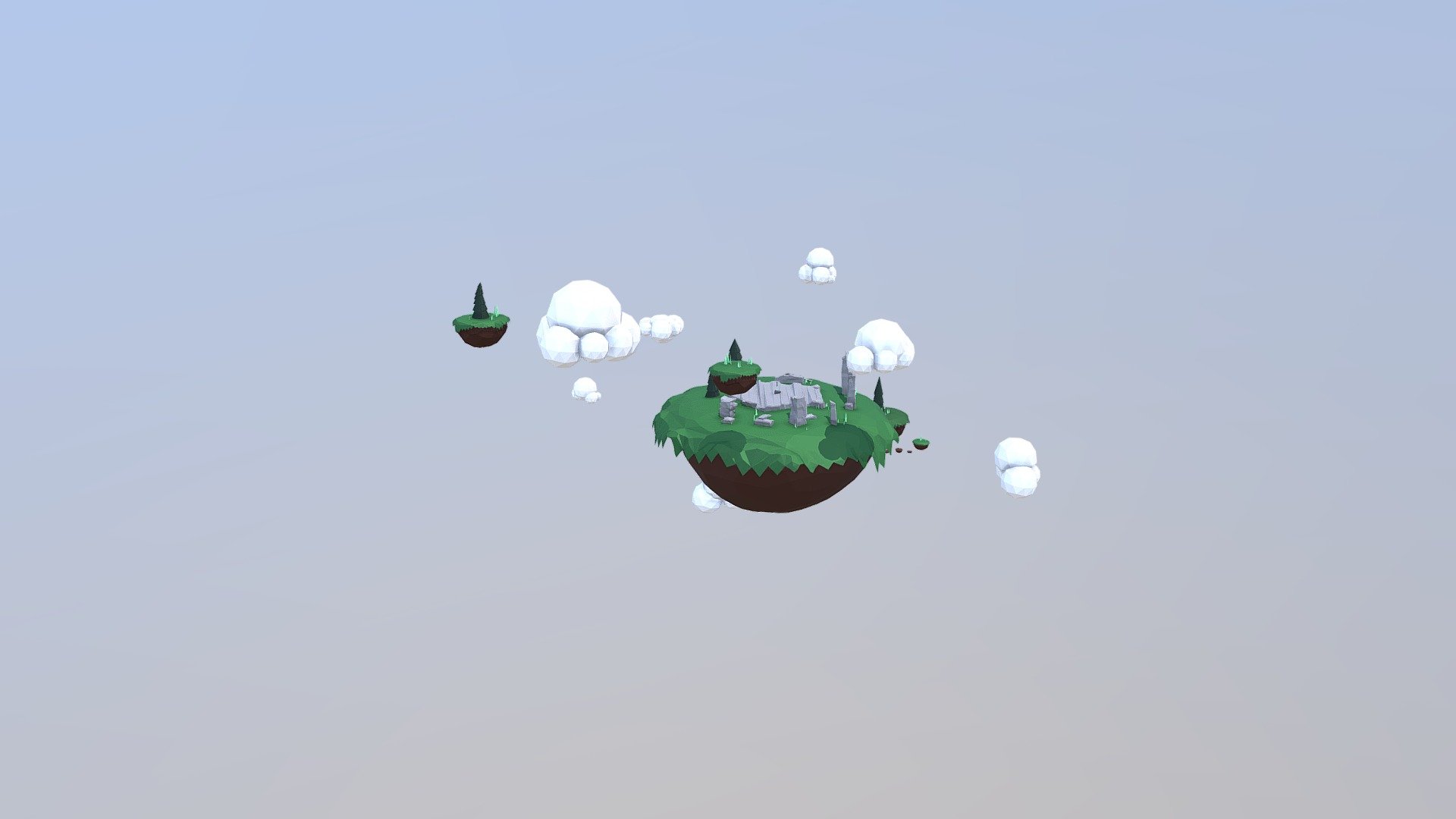 Floating Islands Diorama - 3D model by Jack Simpkins (@Jack.Simpkins ...