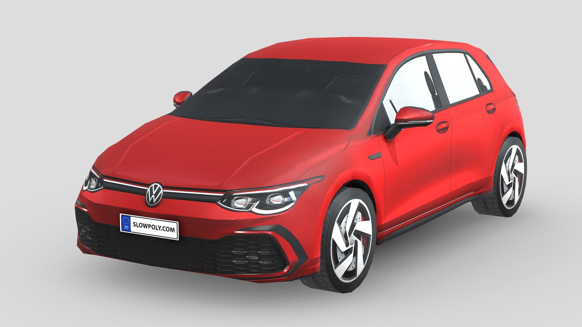 Volkswagen Golf GTI 2020 - Buy Royalty Free 3D model by slowpoly ...