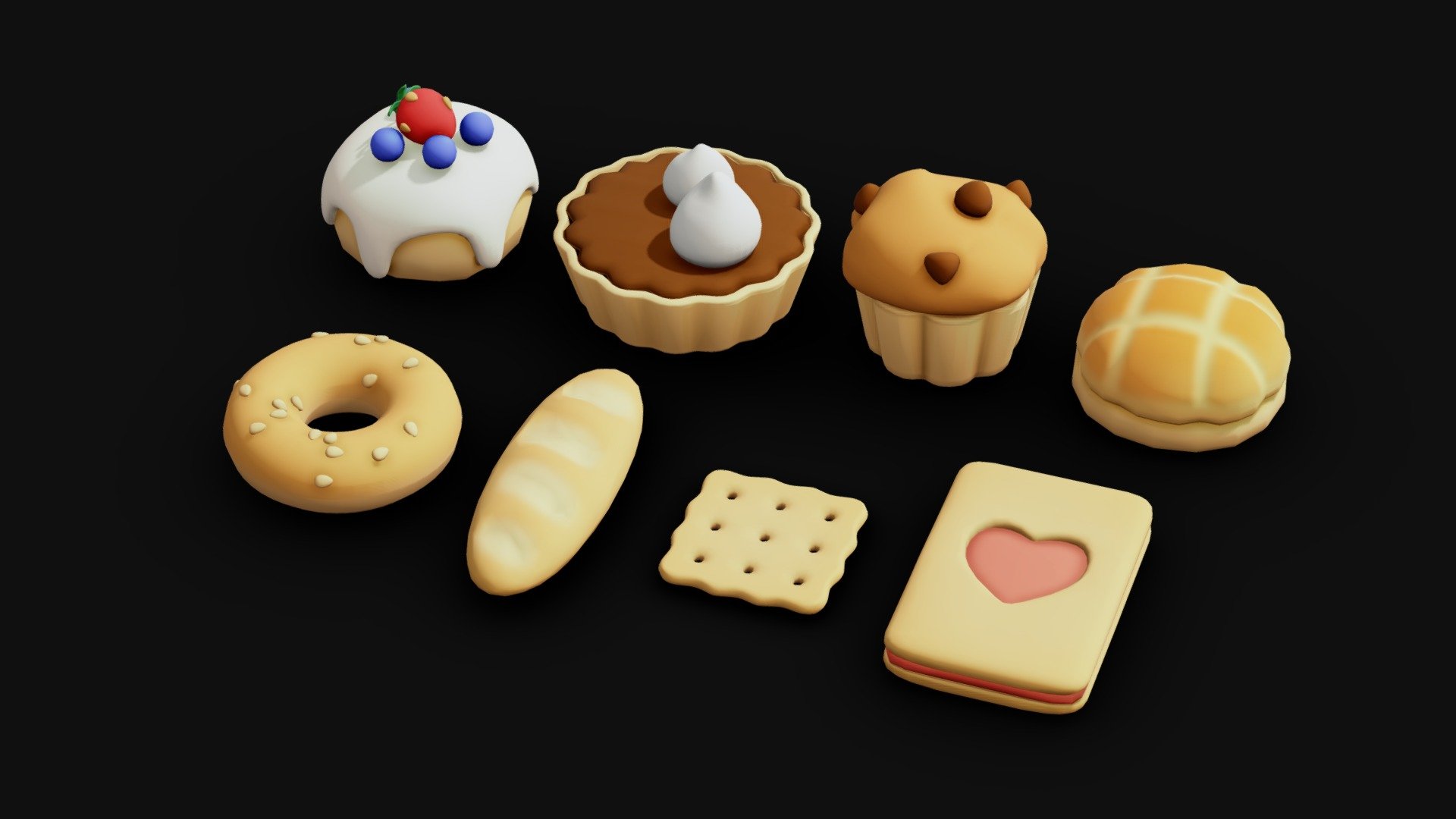 Pastries - Buy Royalty Free 3D model by Vanessa Araújo (@vanessa3d ...